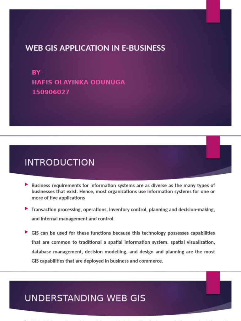 Web Gis Application in E-Business | PDF | Geographic Information System ...