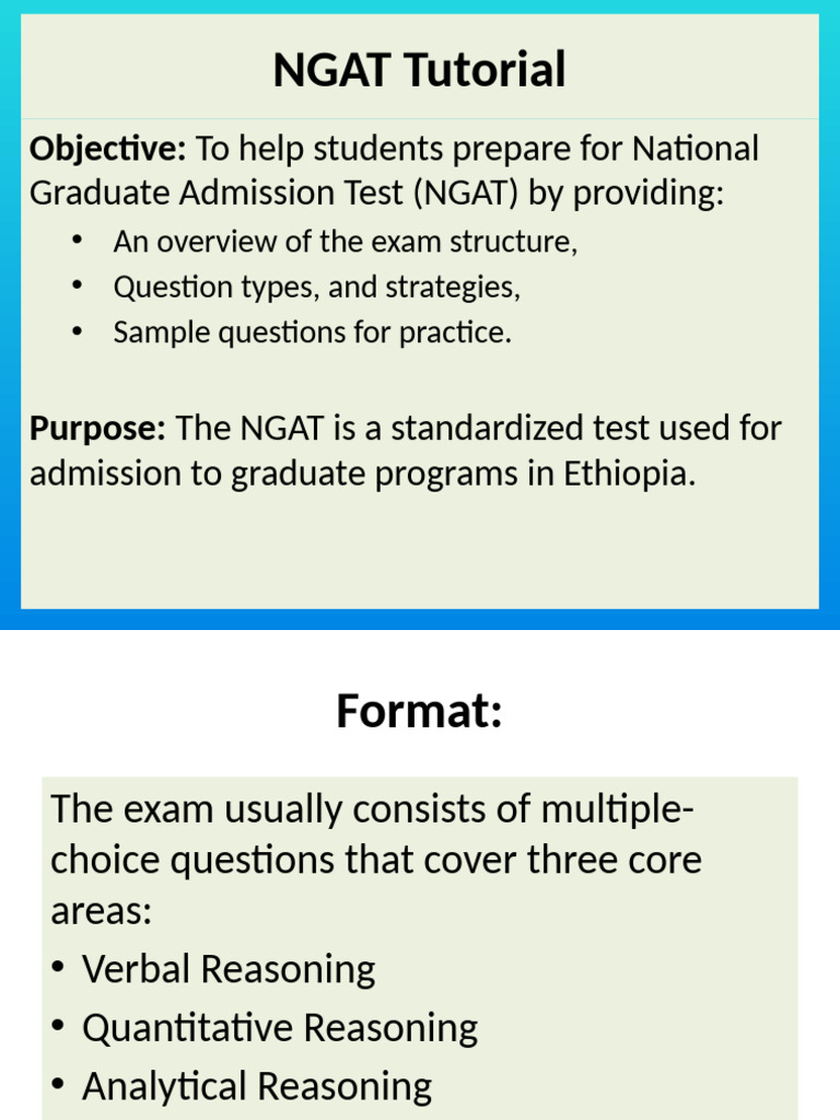 NGAT - Sample Questions | PDF | Logic | Reason