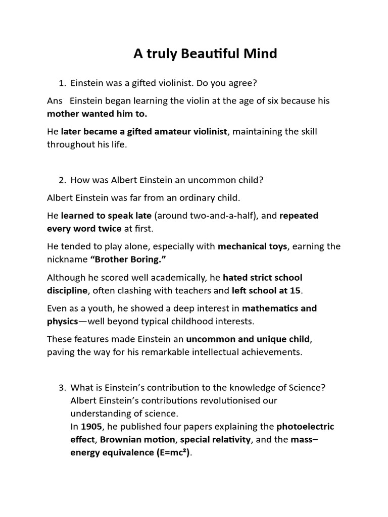 A Truly Beautiful Mind | PDF
