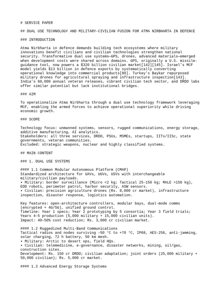 Dual Use MCF Paper Concise | PDF | Unmanned Aerial Vehicle