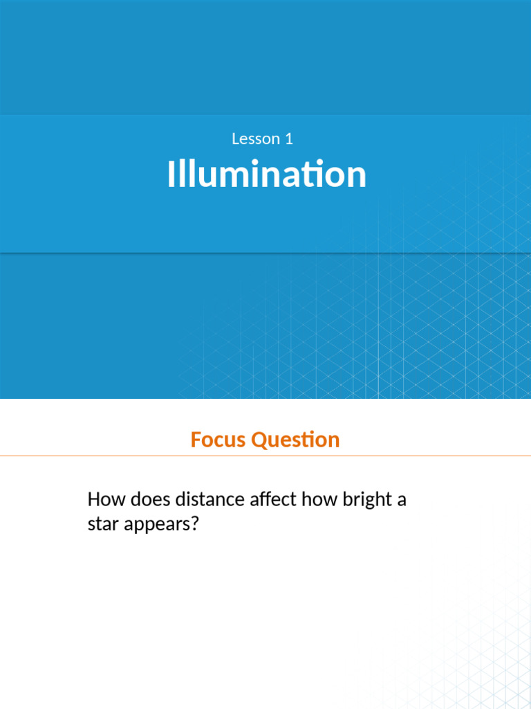 CA Lesson 1 Illumination | PDF | Light | Electromagnetic Radiation