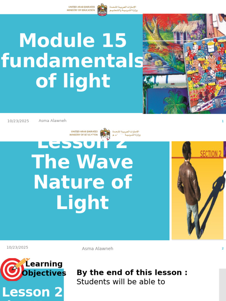 Module 15 L2 The Wave Nature of Light | PDF | Polarization (Waves) | Color