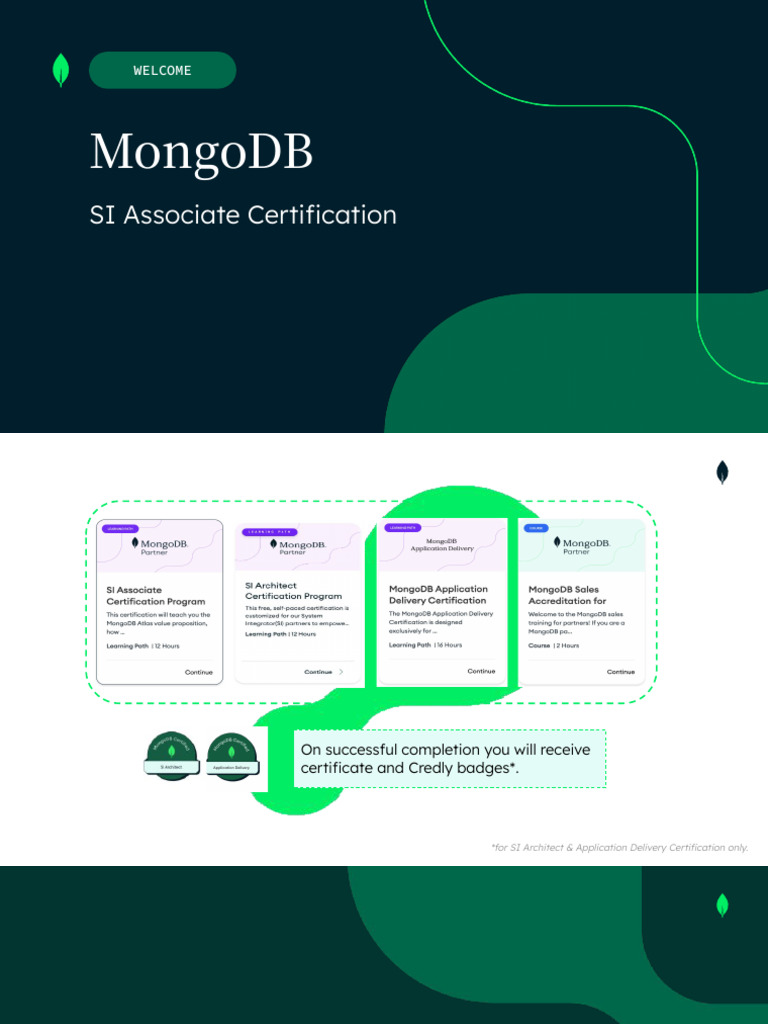SI Associate Certification-FY2026 | PDF | Database Index | Mongo Db