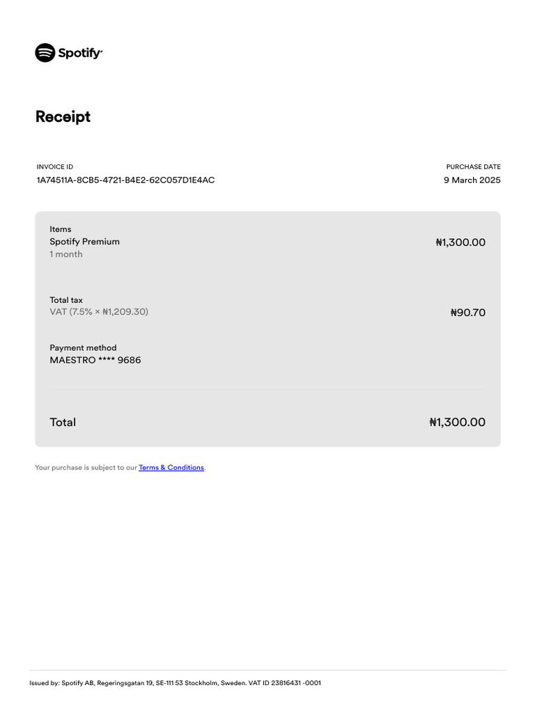 Receipt: Total 1,300.00 | PDF