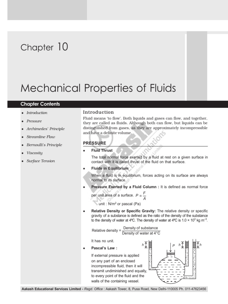 @NEETpassionate Mechanical Properties of Fluids Aakash RM Modules ...