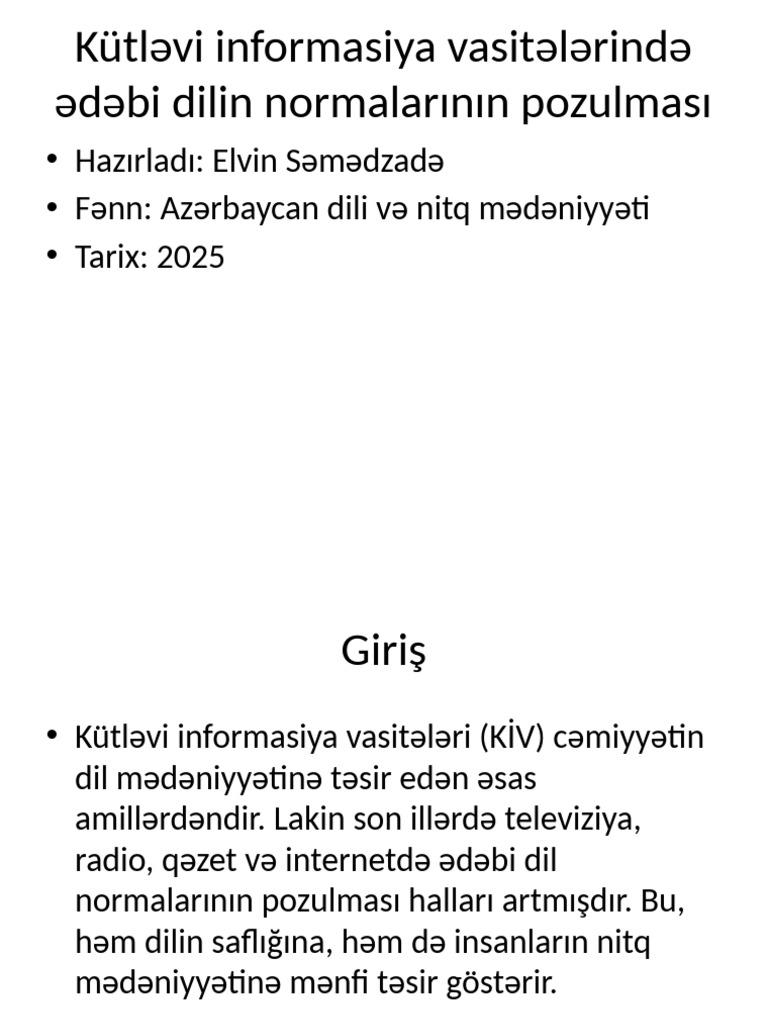 KIV Edebi Dil Normalarinin Pozulmasi | PDF