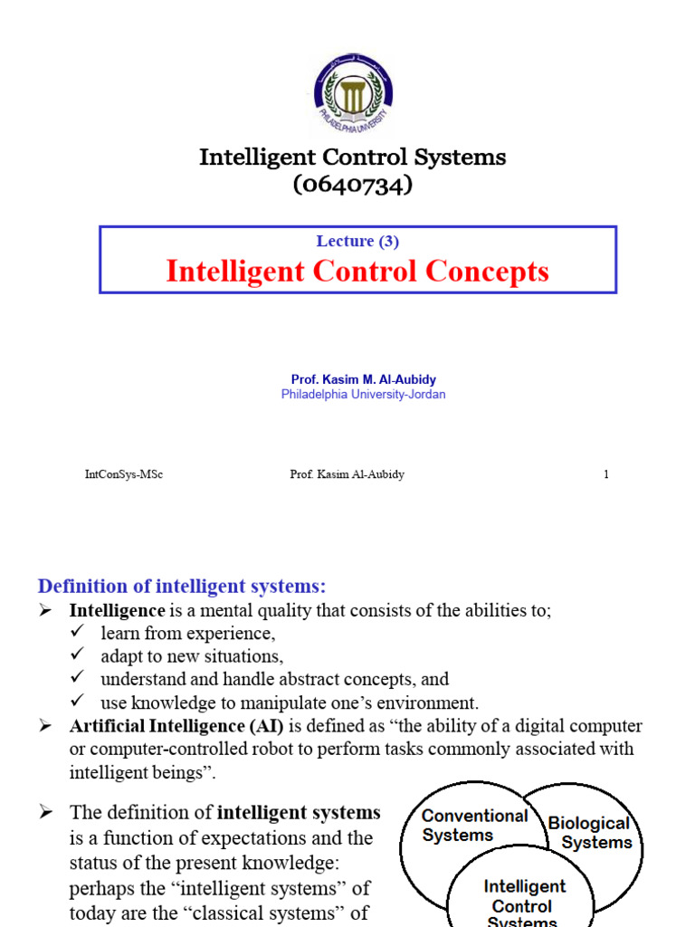 Intelligent Control Concepts Overview | PDF | Fuzzy Logic | Genetic ...