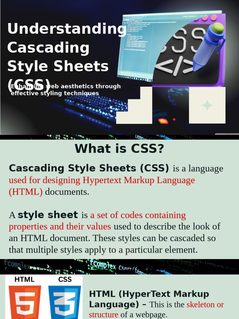 LESSON Understanding Cascading Style Sheets CSS | PDF | Html | World ...