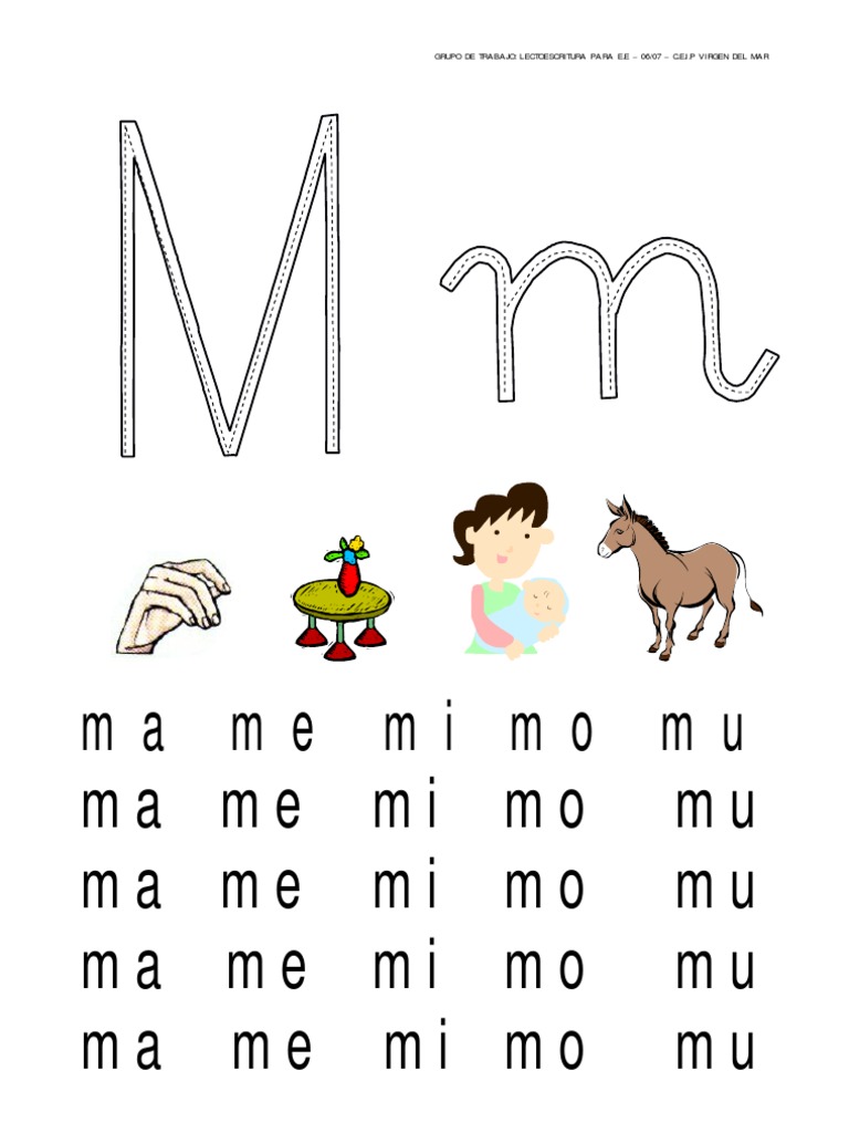 Letra M Repaso Pdf