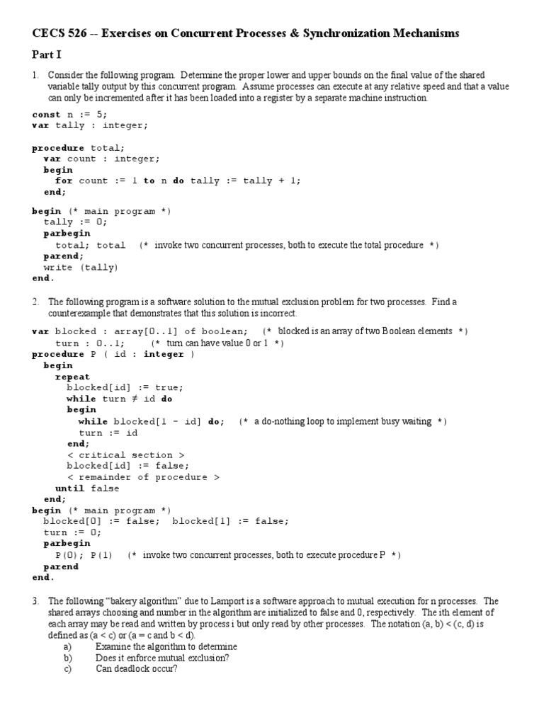Ex 1 Pdf Subroutine Parallel Computing