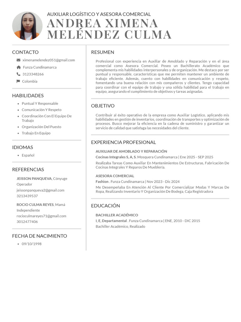 Andrea Ximena Melndez Culma-1 | PDF | Logística | Business