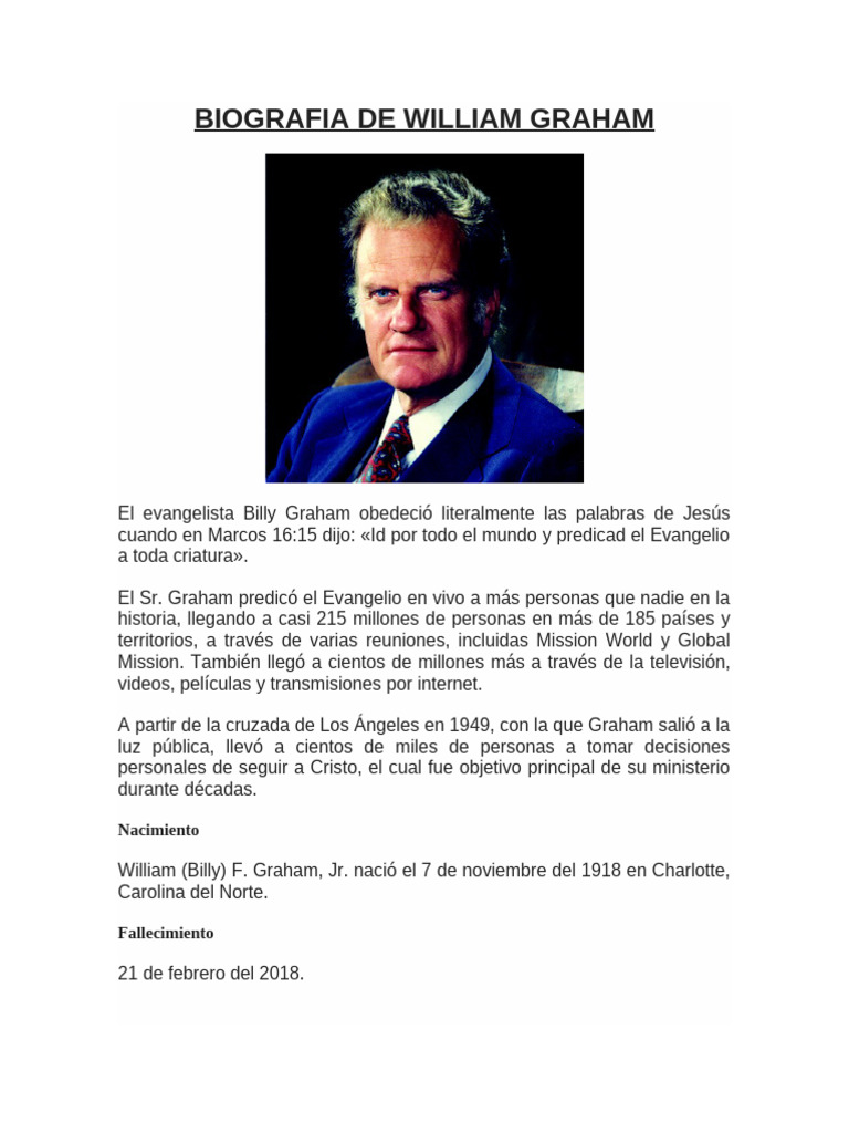 Biografía de William Graham | PDF