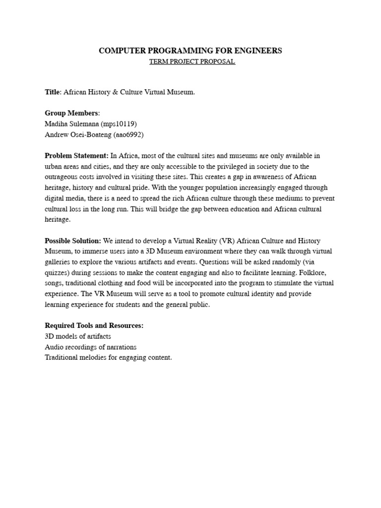Cpe Term Project Proposal | PDF