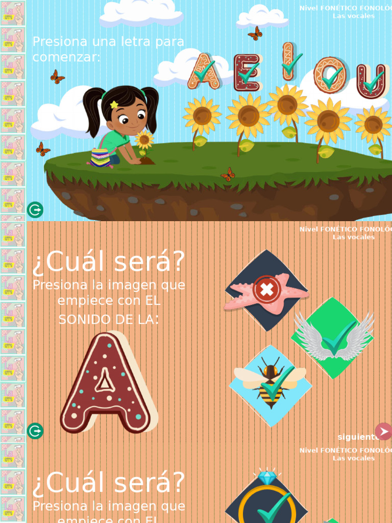 Juego Las Vocales (Con Música) | PDF | Fonética | Lingüística