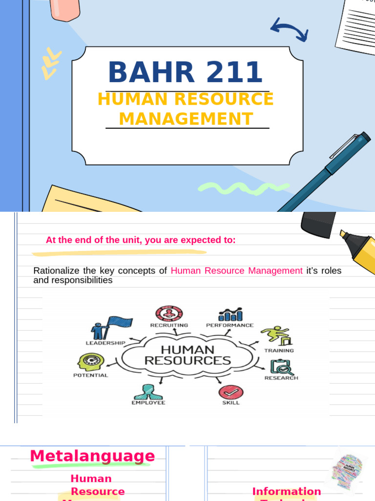 Lesson 1.1 Lesson 1.1 Changing Perspective of Human Resource Management ...