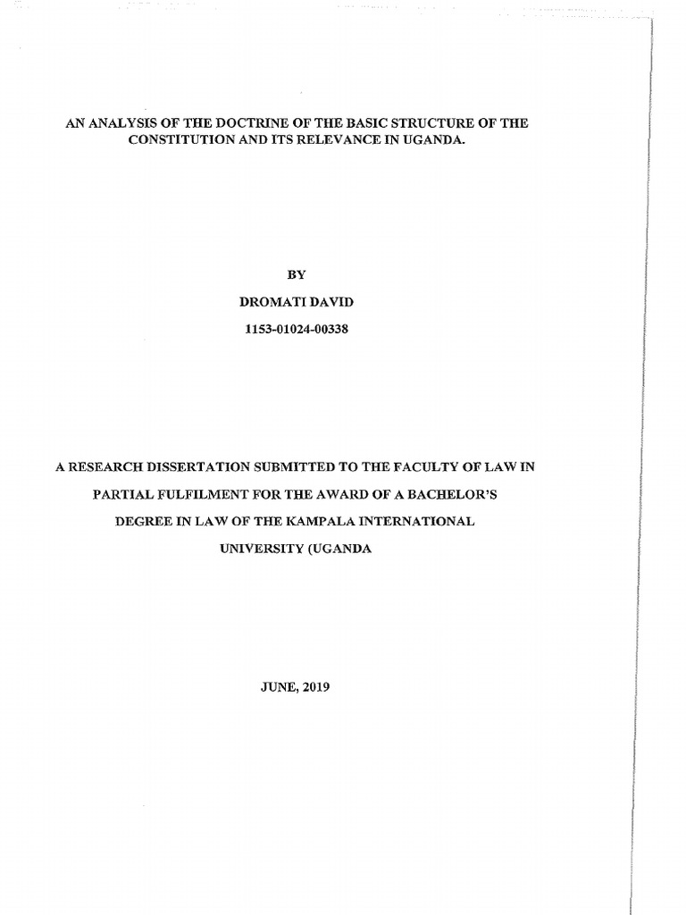 Basic Structure Doctrine of The Constitution and Its Relevance in ...