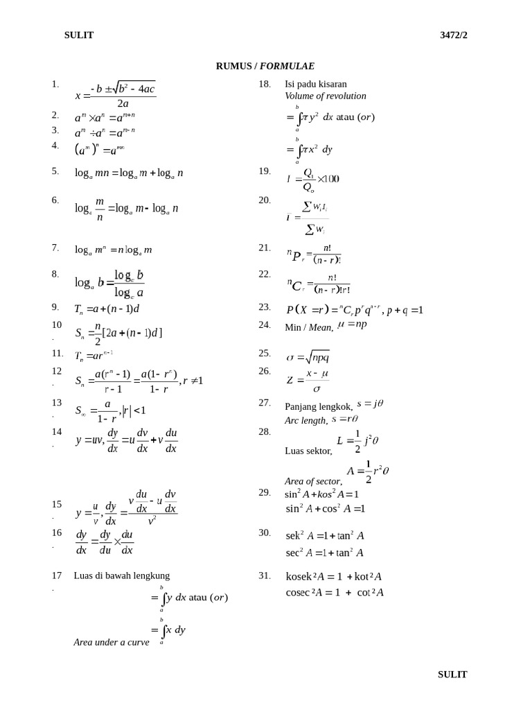 Add Math Tingkatan 5 2025 | PDF