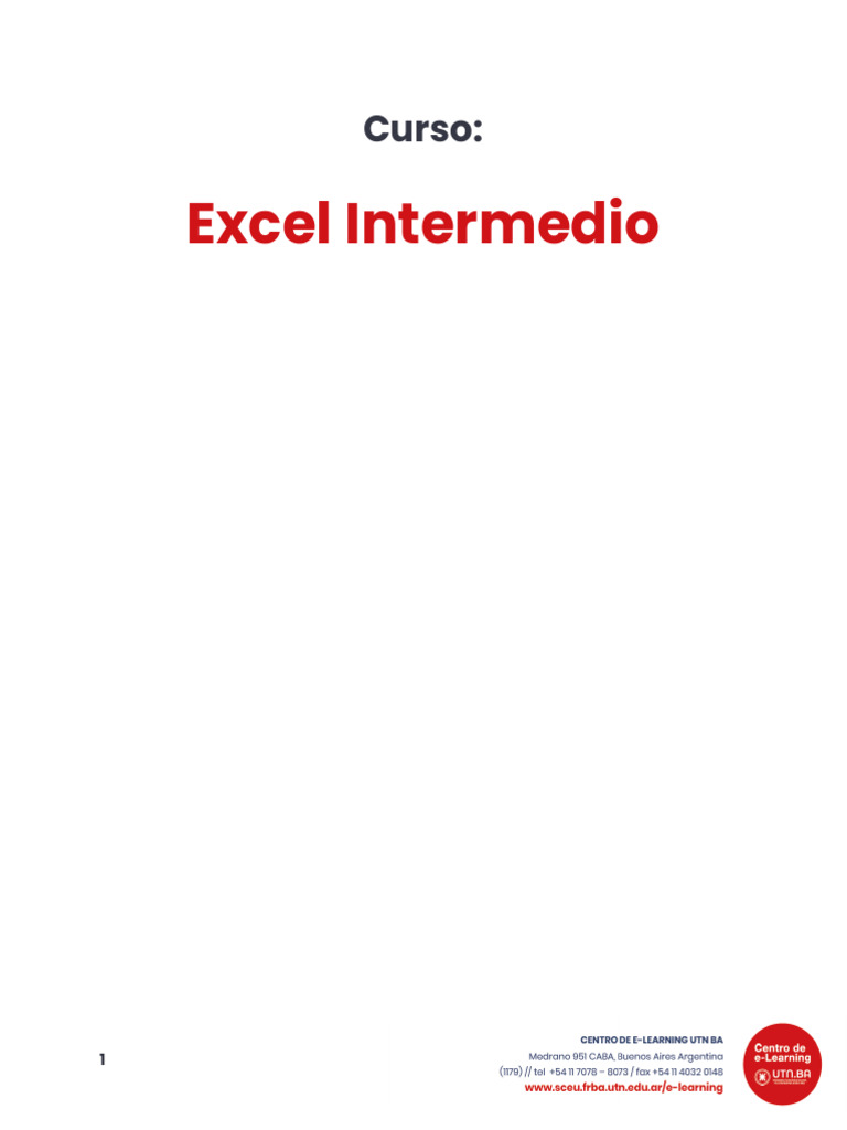 Excel Intermedio: Funciones Básicas y Más | PDF | Microsoft Excel ...