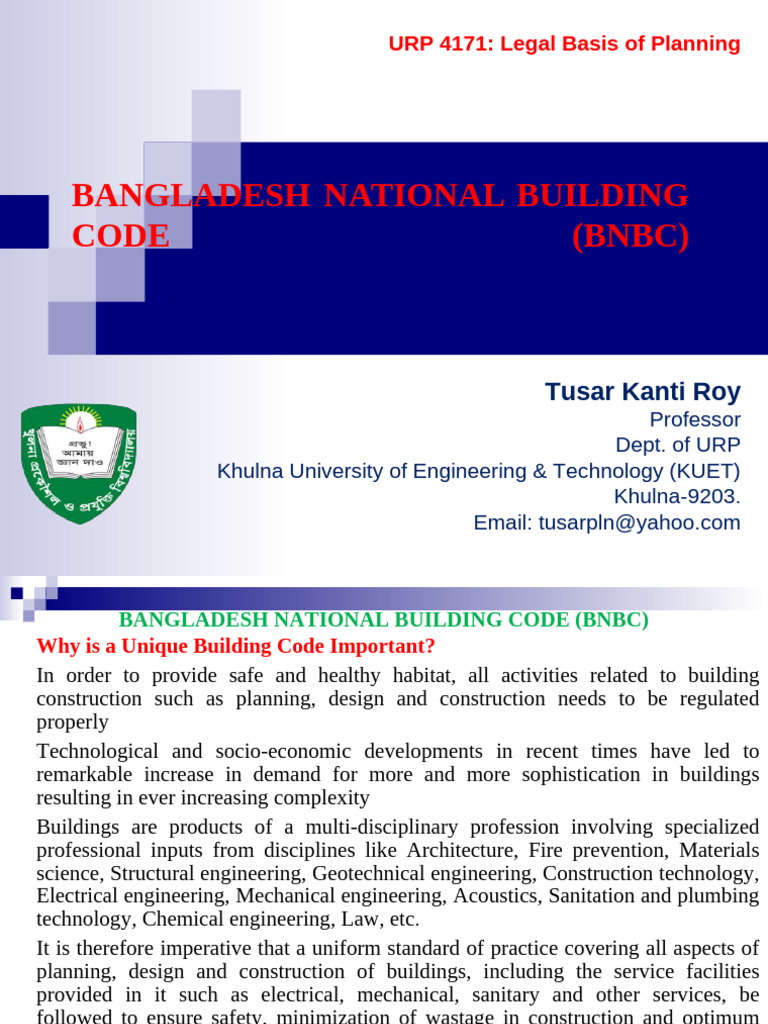 Bangladesh National Building Code 2023 | PDF | Energy Conservation ...
