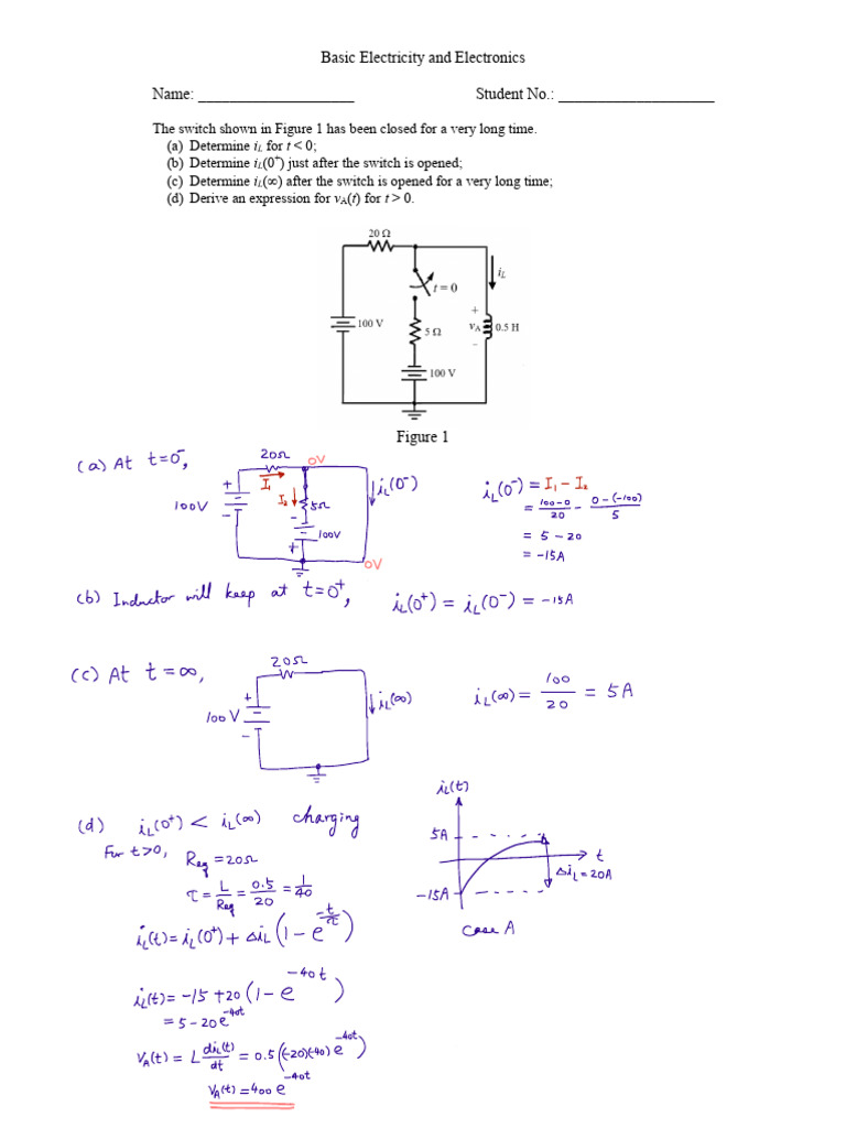 Assignment First-Order Transient Sol | PDF