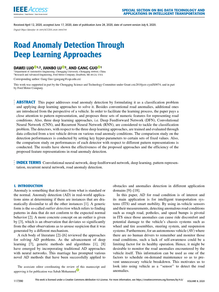 Deep Learning for Road Anomaly Detection | PDF | Deep Learning ...