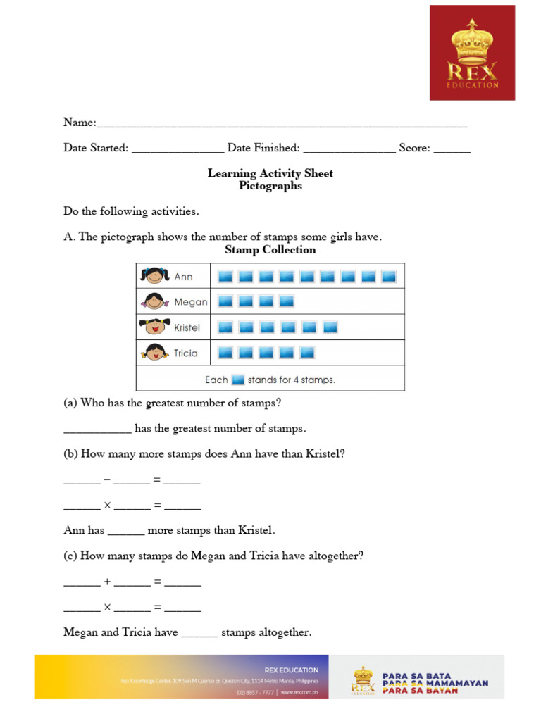 Learning Activity Sheet Pictographs | PDF
