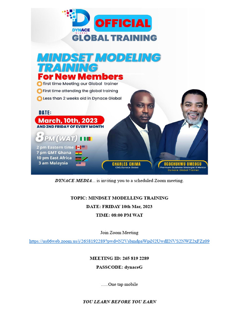 Mindset Modelling Training | PDF