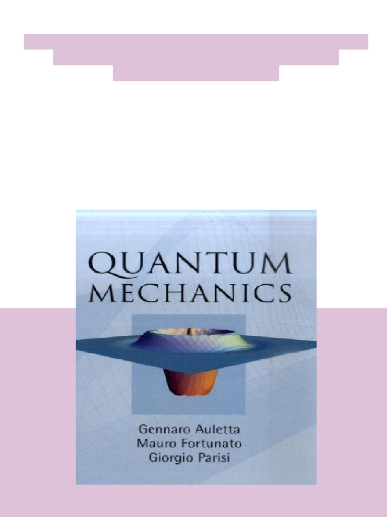 (Ebook) Quantum Mechanics by Gennaro Auletta, Mauro Fortunato, Giorgio ...