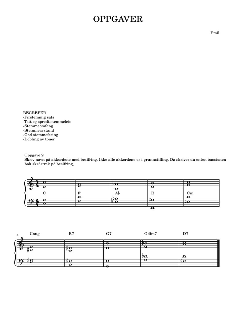 Tasks On Music | PDF