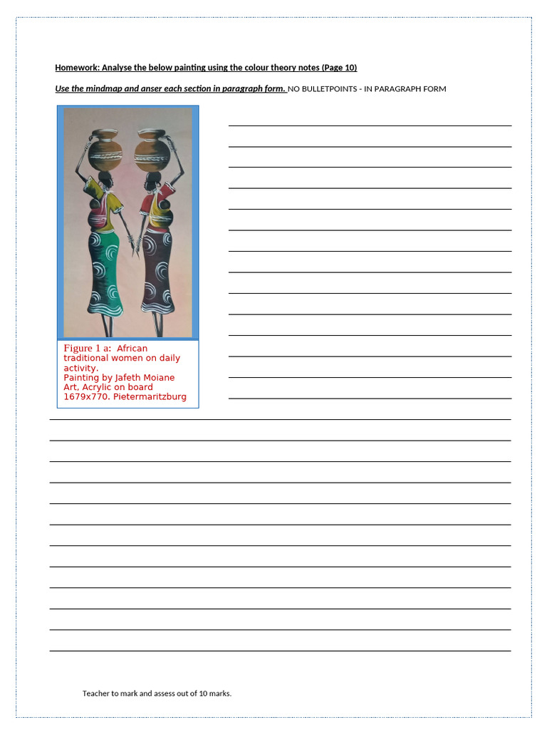 Homework Grade 10 1st Analysis African Art | PDF