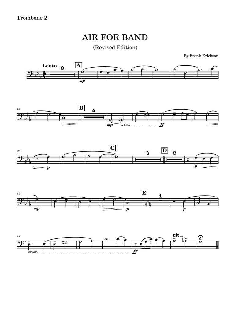 Air For Band-Trombone - 2 | PDF