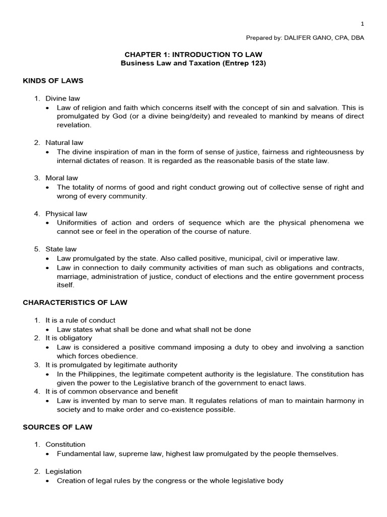 Notes 1 Introduction To Law and Obligations | PDF | Law Of Obligations ...