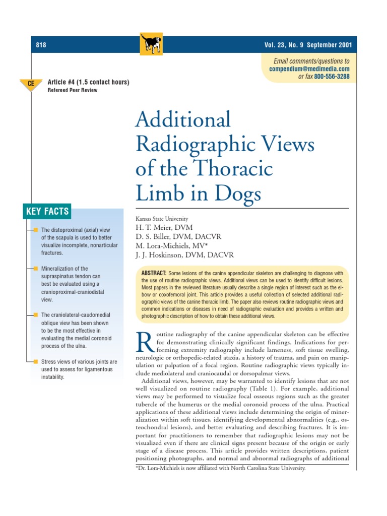2.8 Additional Radio Graphic Views of The Thoracic Limb in Dogs | PDF ...