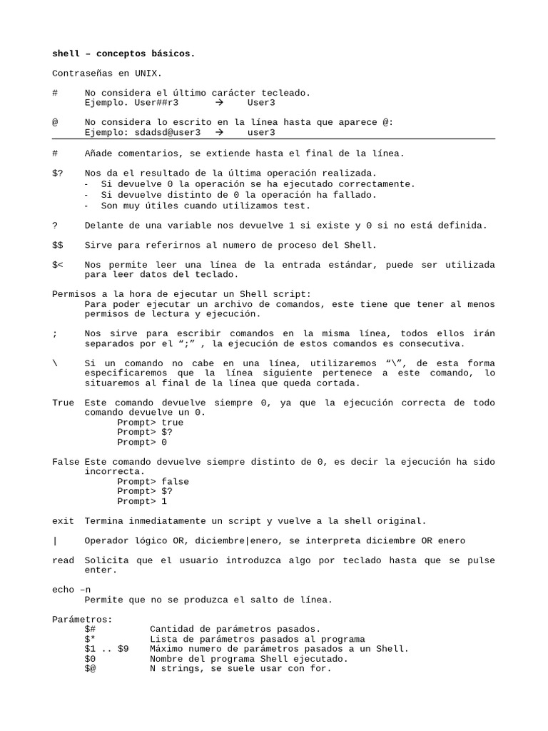 Unix | PDF | Archivo de computadora | Shell (informática)