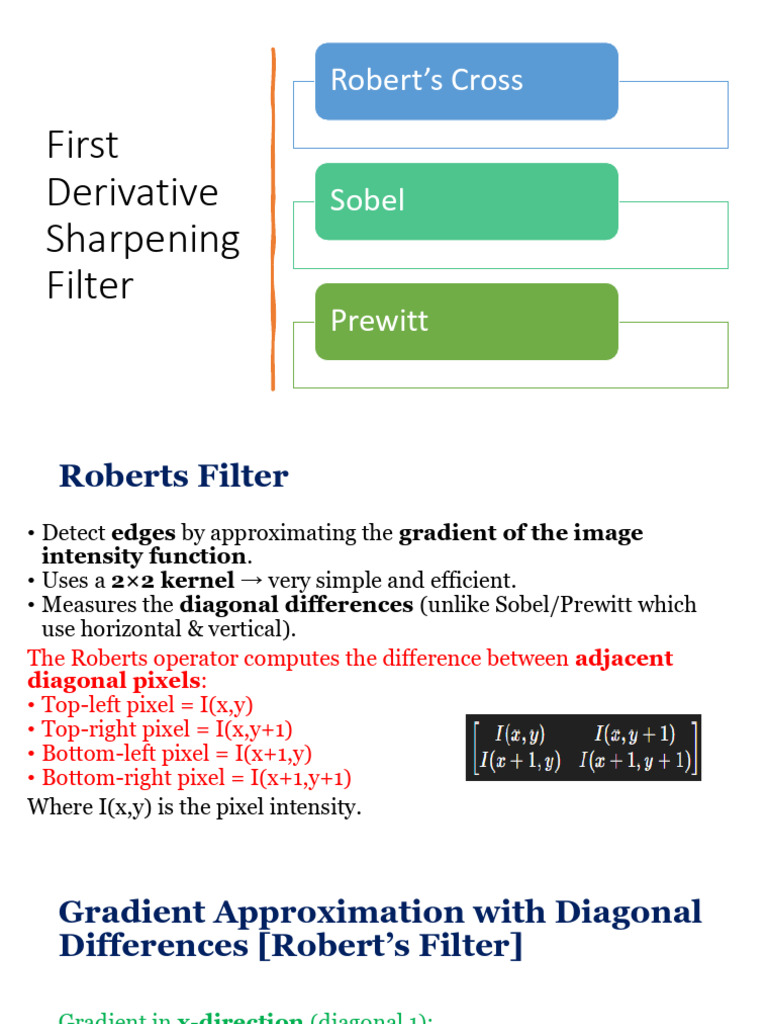 Edge Detection with Roberts and Prewitt Filters | PDF | Digital Signal ...
