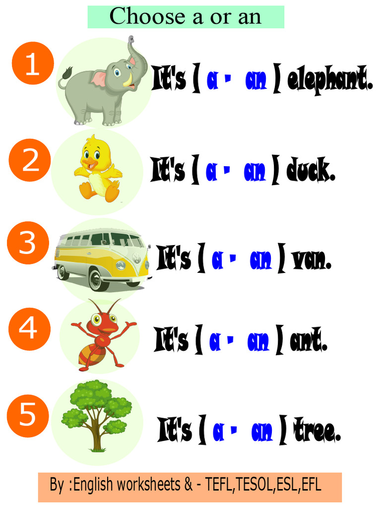 Choosing "A" or "AN" in English | PDF