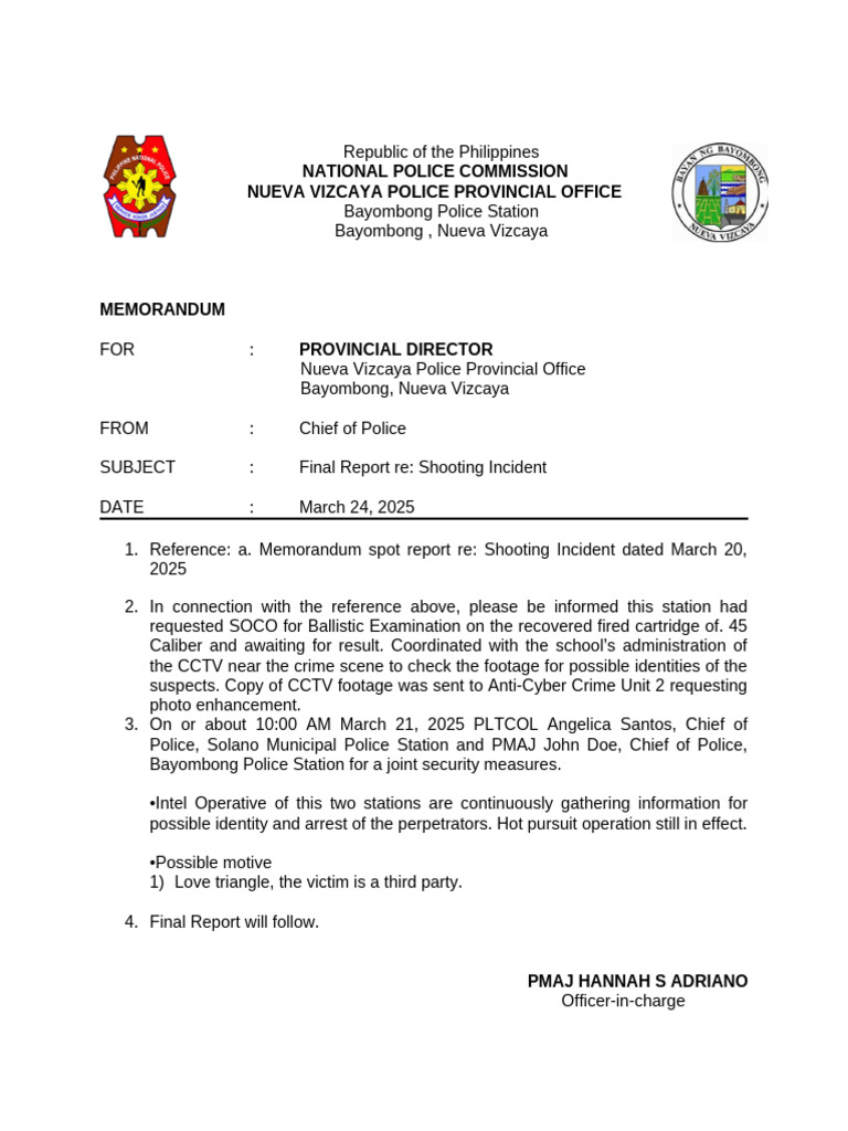 Spot Report Copy Copy 2 | PDF