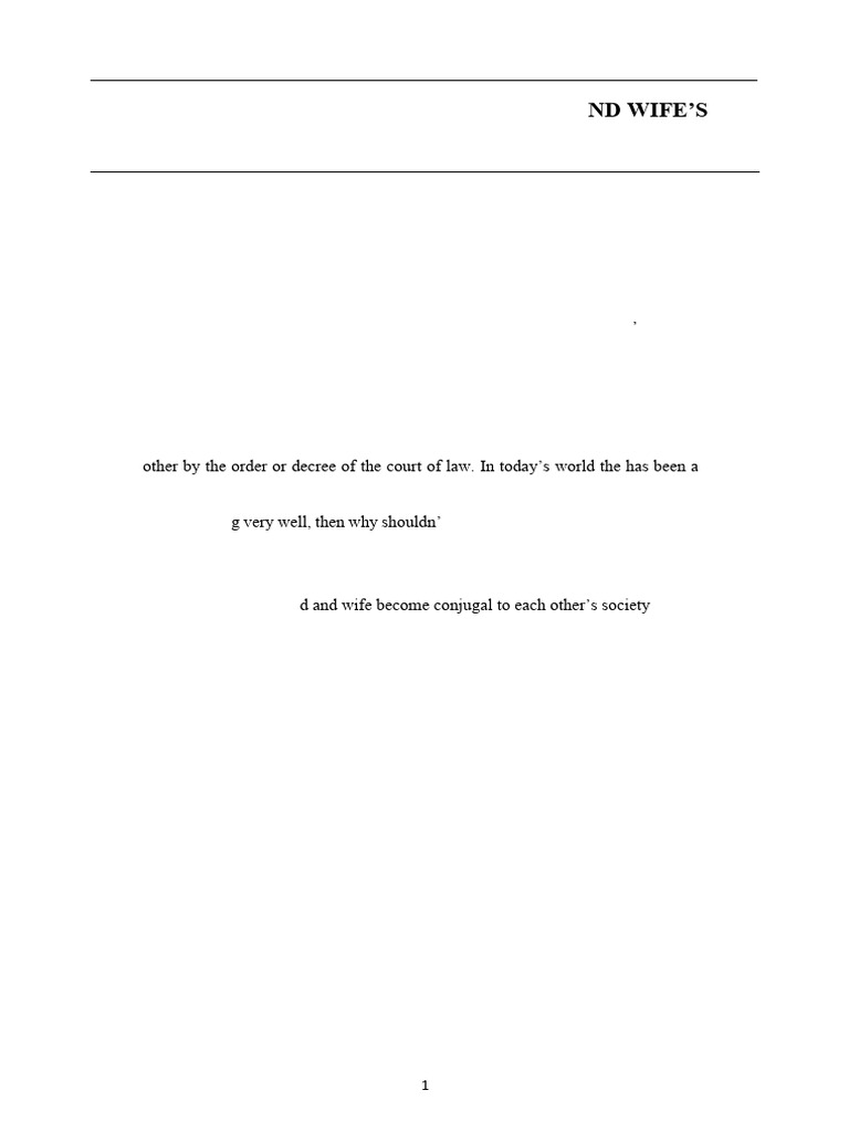 Restitution of Conjugal Rights Explained | PDF | Marriage | Divorce