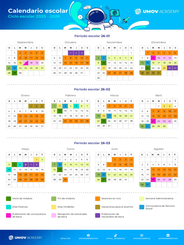 Calendario Escolar 2025-2026 | PDF