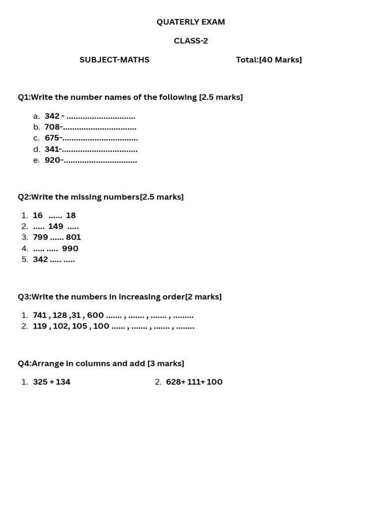 Quaterly Exam | PDF