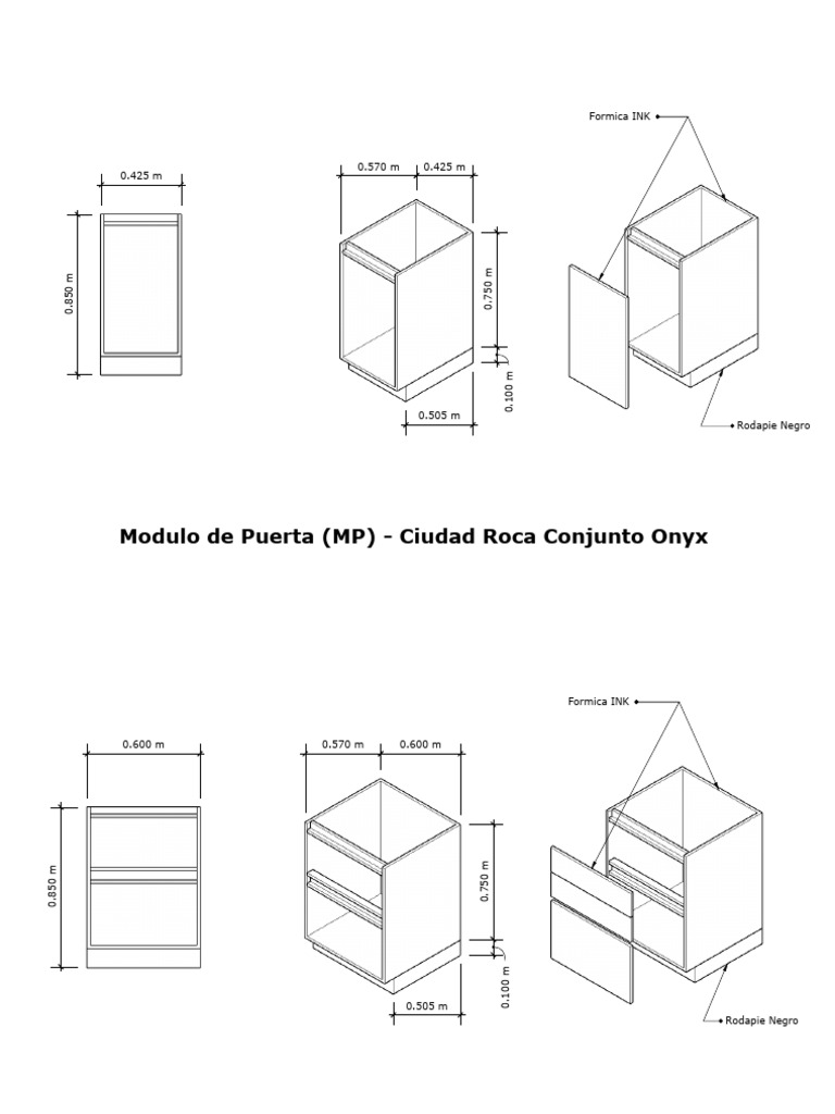 Layout - Despiece Cocina Ciudad Roca - Conjunto Onyx - 040019 | PDF