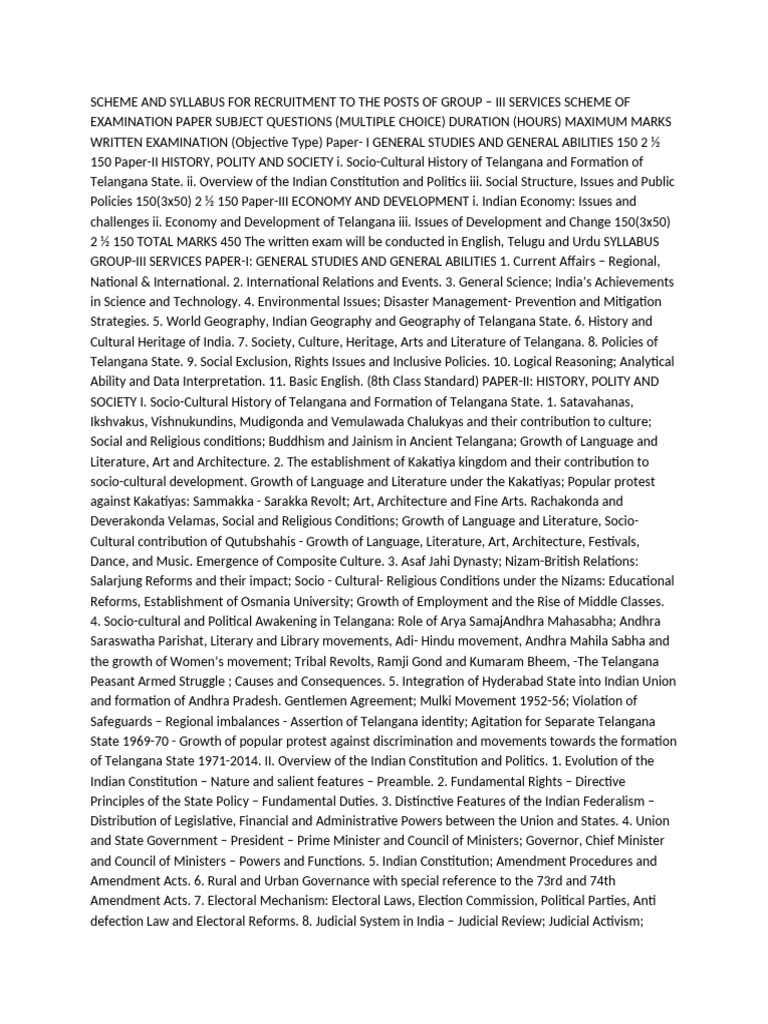 2 Syl Lab Us Group Telangana | PDF | Gross Domestic Product | Poverty