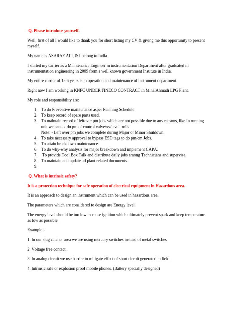 Interview Preperation | PDF