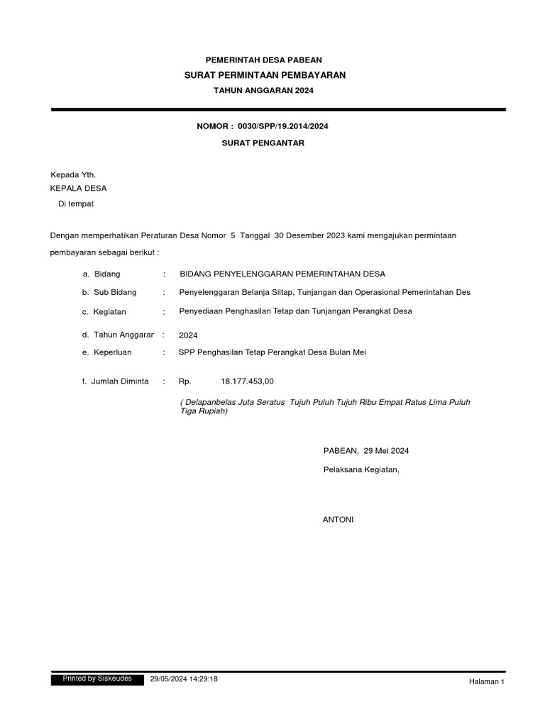 SPP Siltap Mei 3 | PDF