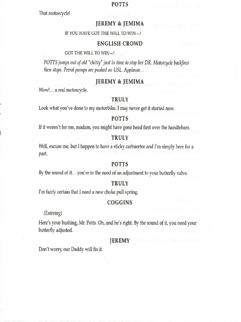 Caractacus Potts 1 | PDF