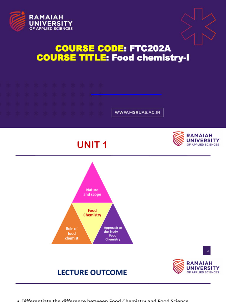 Food Chemistry Overview and Role | PDF | Chemistry | Foods