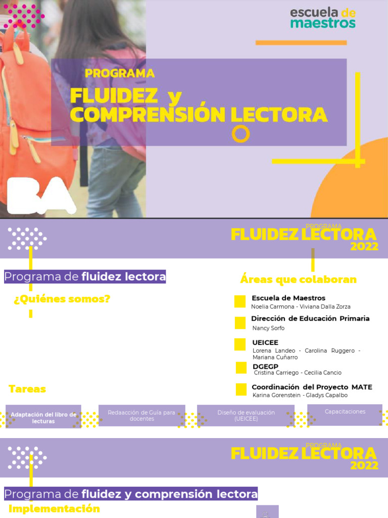Programa de Fluidez Lectora 2022 | PDF | Comprensión lectora | Conocimiento