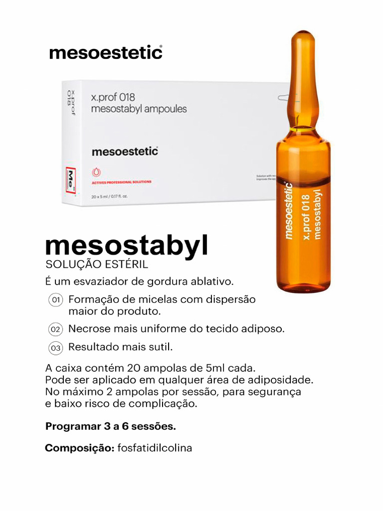 Cartilha Mesostabyl Mesoestetic | PDF