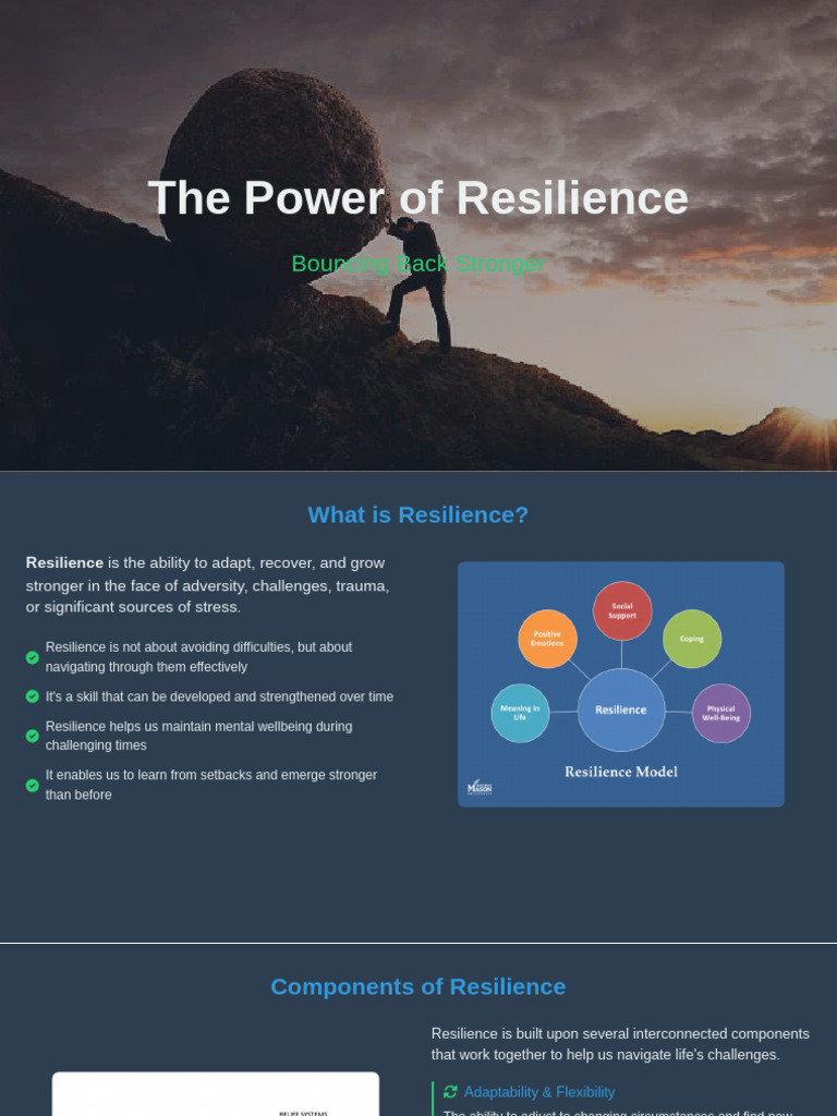 The Power of Resilience Bouncing Back Stronger - PD | PDF ...