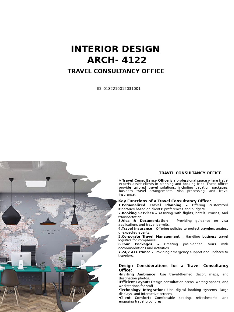 Travel Consultancy Office Design Guide | PDF | Flooring | Desk